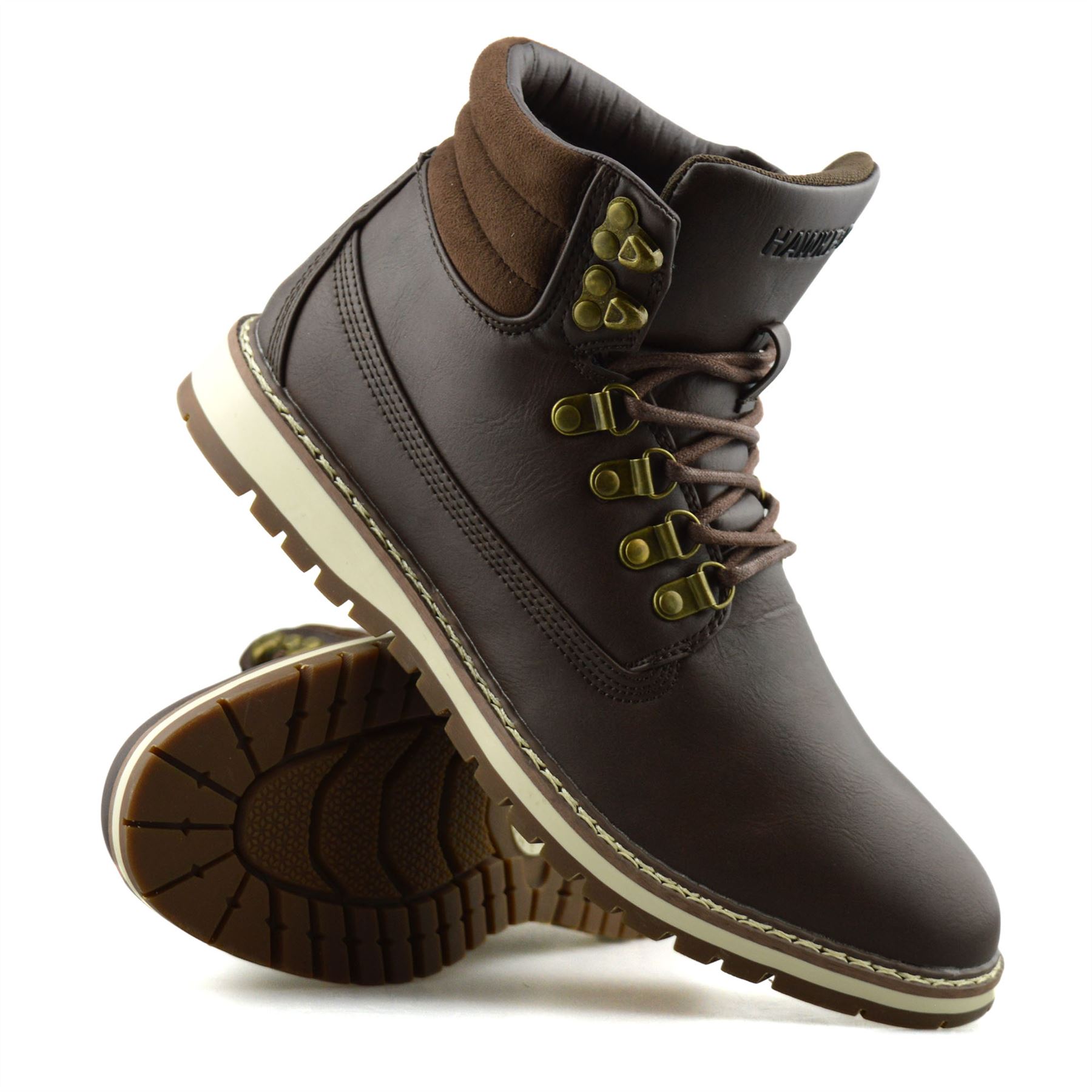 Mens Walking Hiking Casual Lace Up Memory Foam Ankle Boots Trainers ...