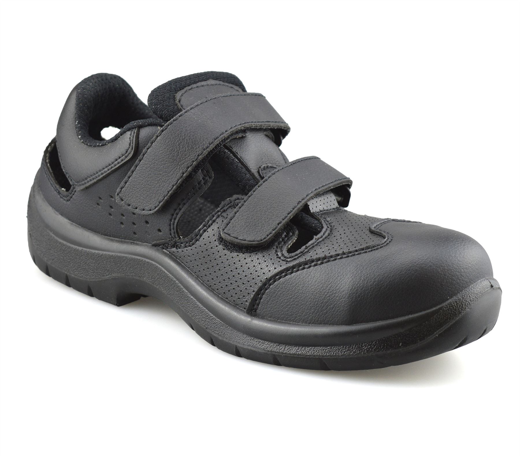 Mens Womens Leather Safety Steel Toe Cap Work Sandals Clogs Trainers ...