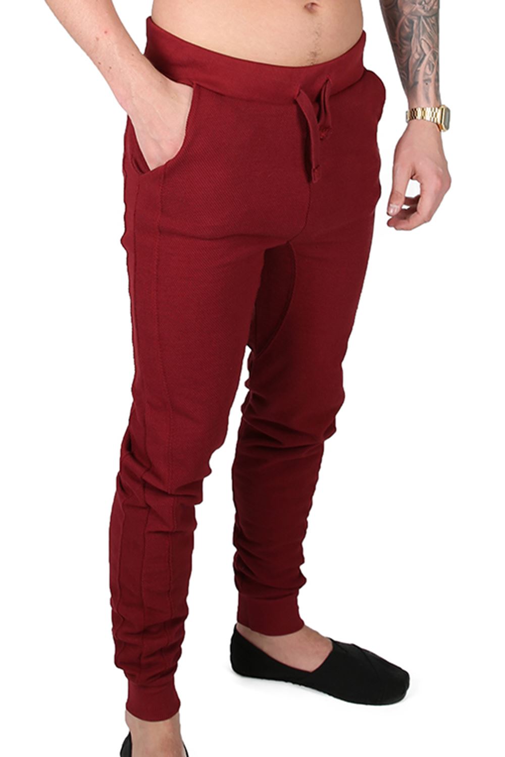 Mens Textured Slim Fit Trousers Pants Side Back Pockets Stretchy Jog mens-textured-slim-fit-trousers-pants-side-back-pockets-stretchy-jog