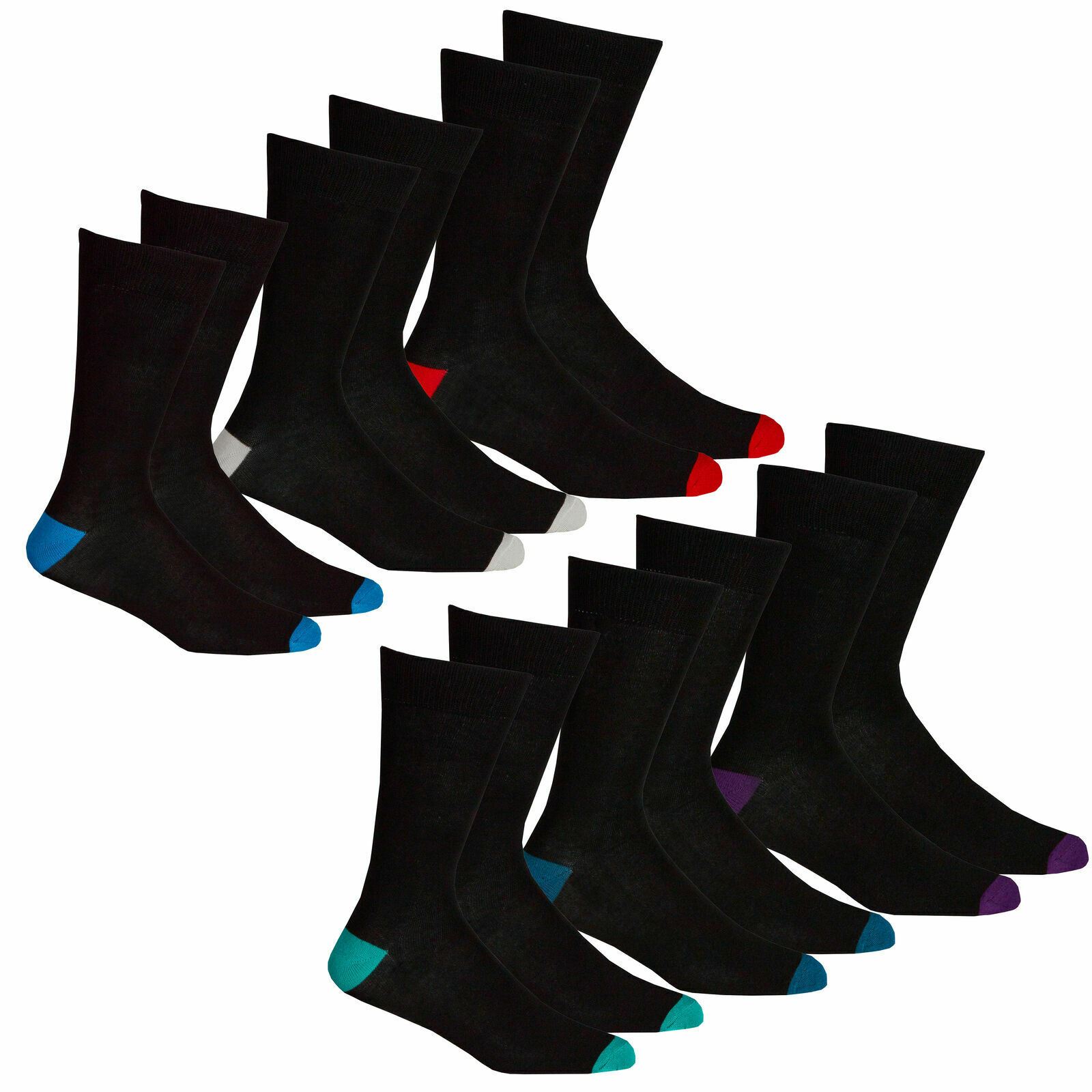 Multipacks BAMBOO Socks Mens Packs of 3 6 12 Pairs Elastic Gentle Soft ...