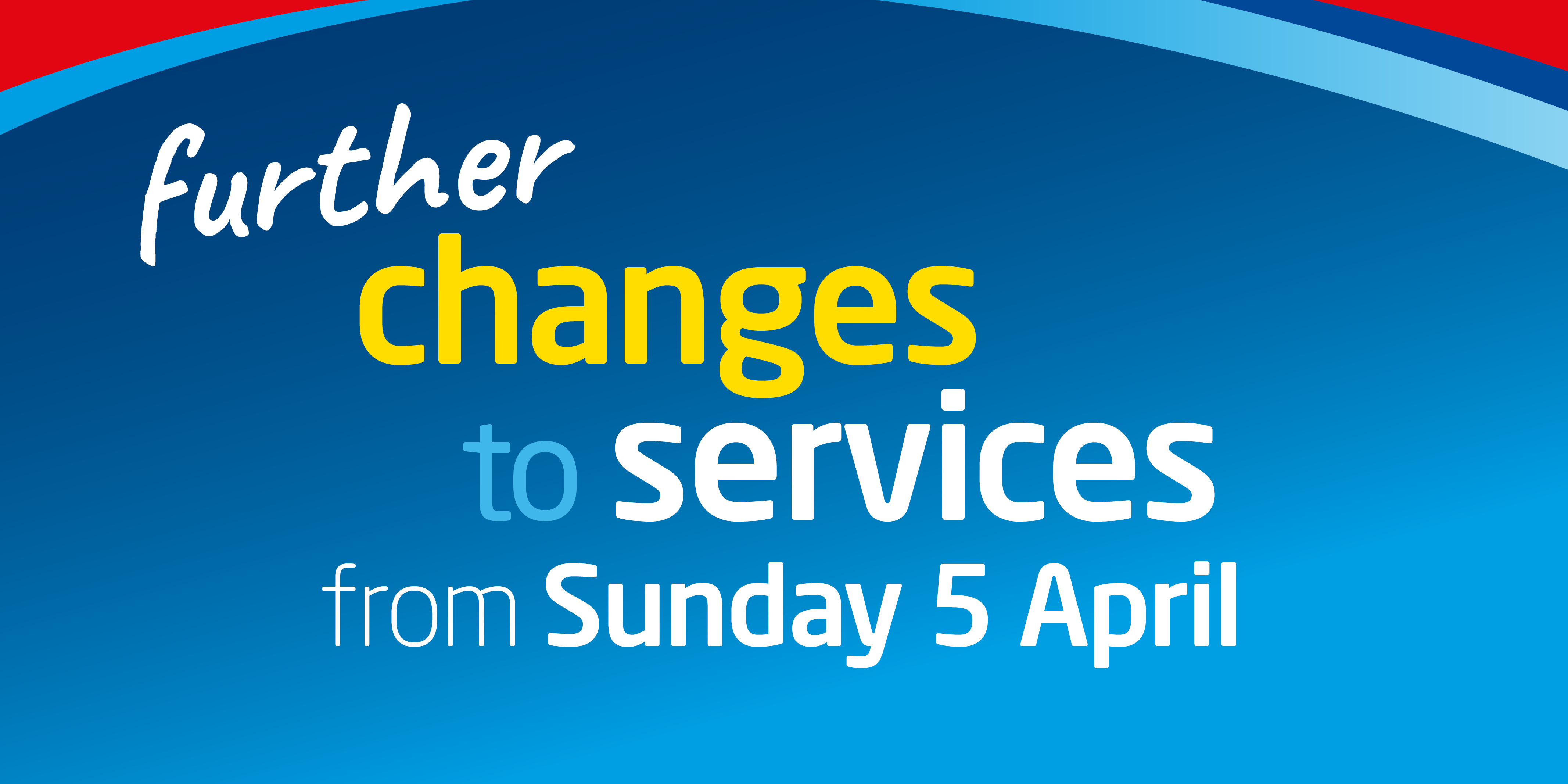 Further timetable changes from Sunday 5th April - morebus