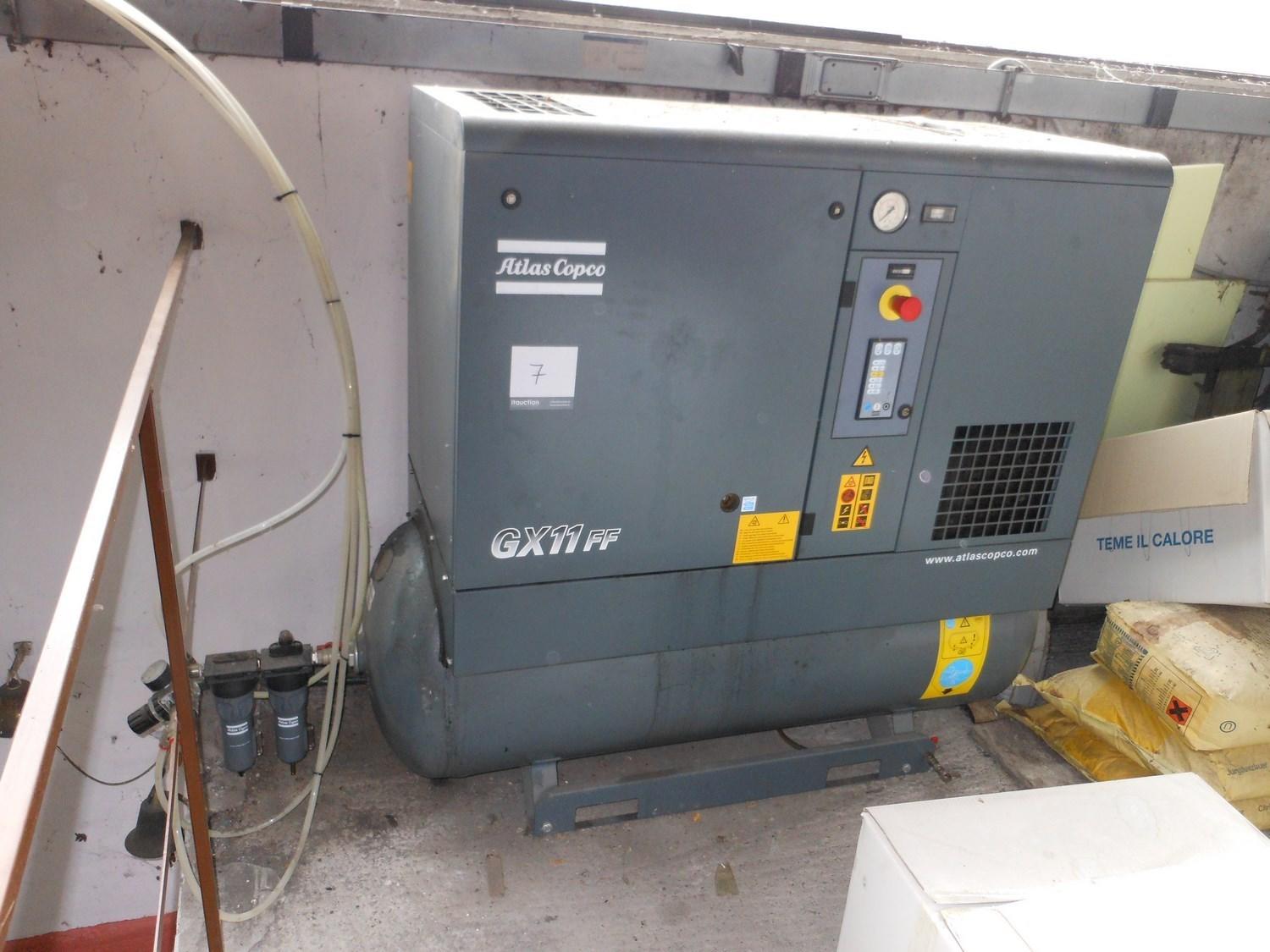 Lot Atlas Copco GX11FF compressor