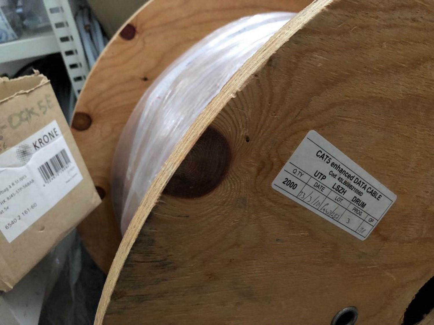 Lot Fiber optic cable spools