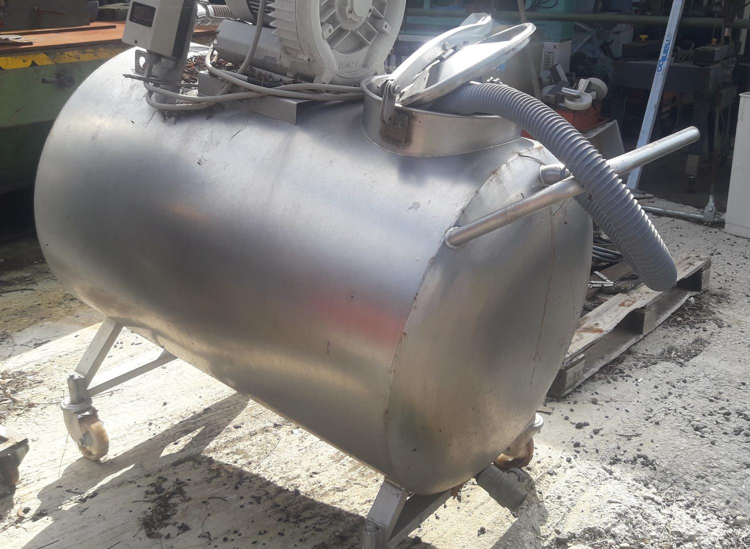 Lot Stainless steel wheeled tank