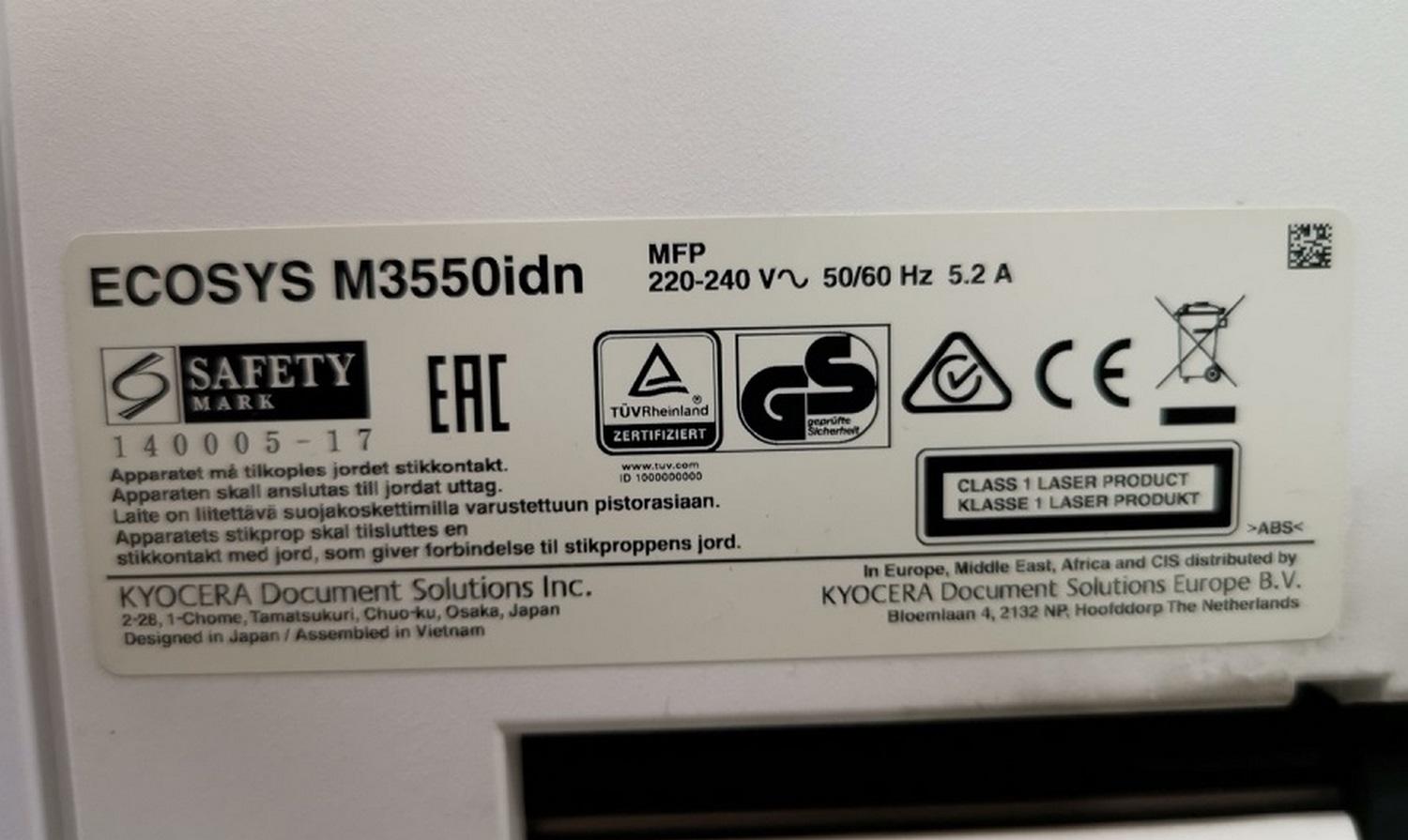 Lot KYOCERA ECOSYS M3550