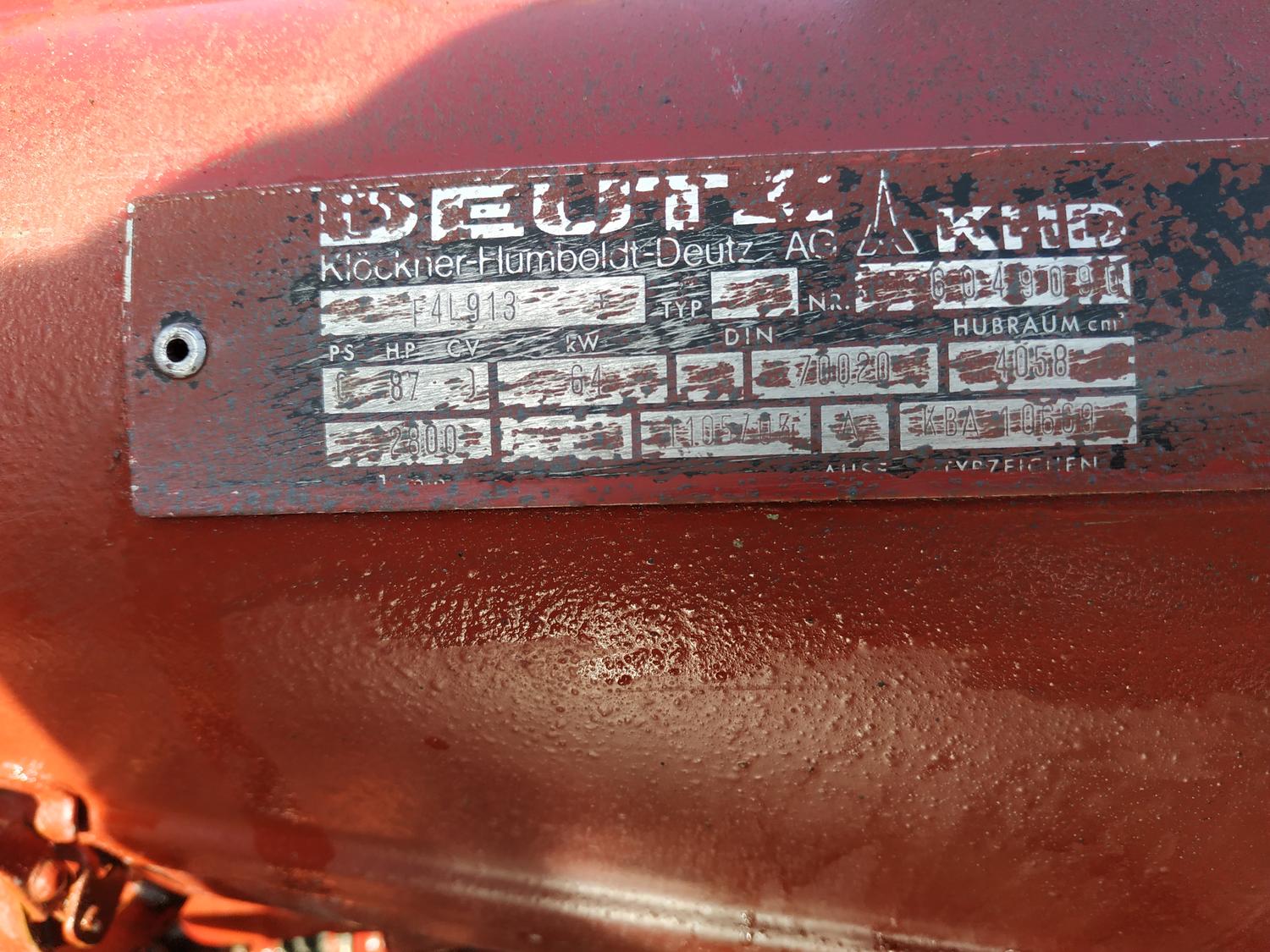 Lot Deutz engine F4L913