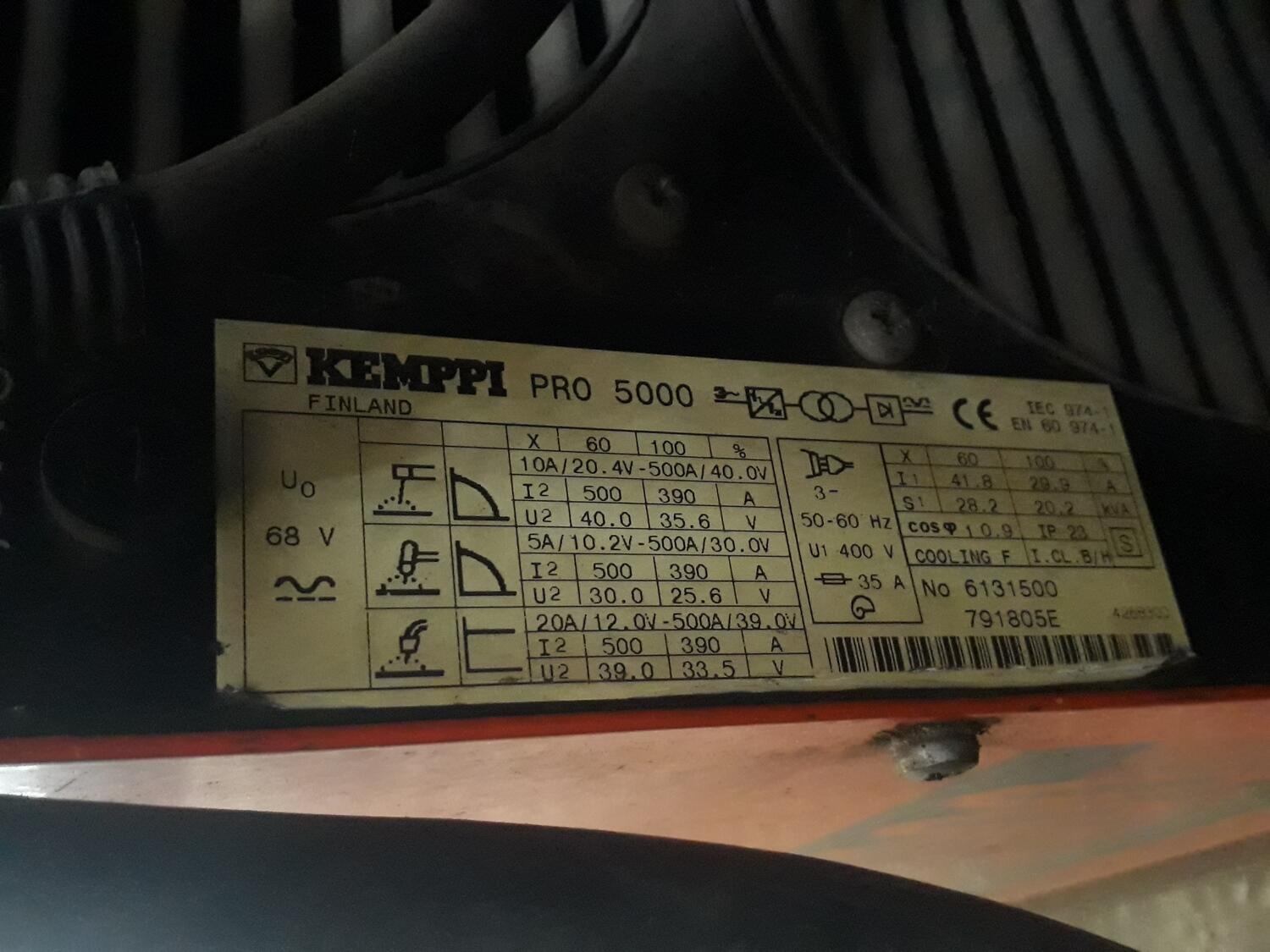 Lotto Saldatrice a filo Kemppi Pro 5000