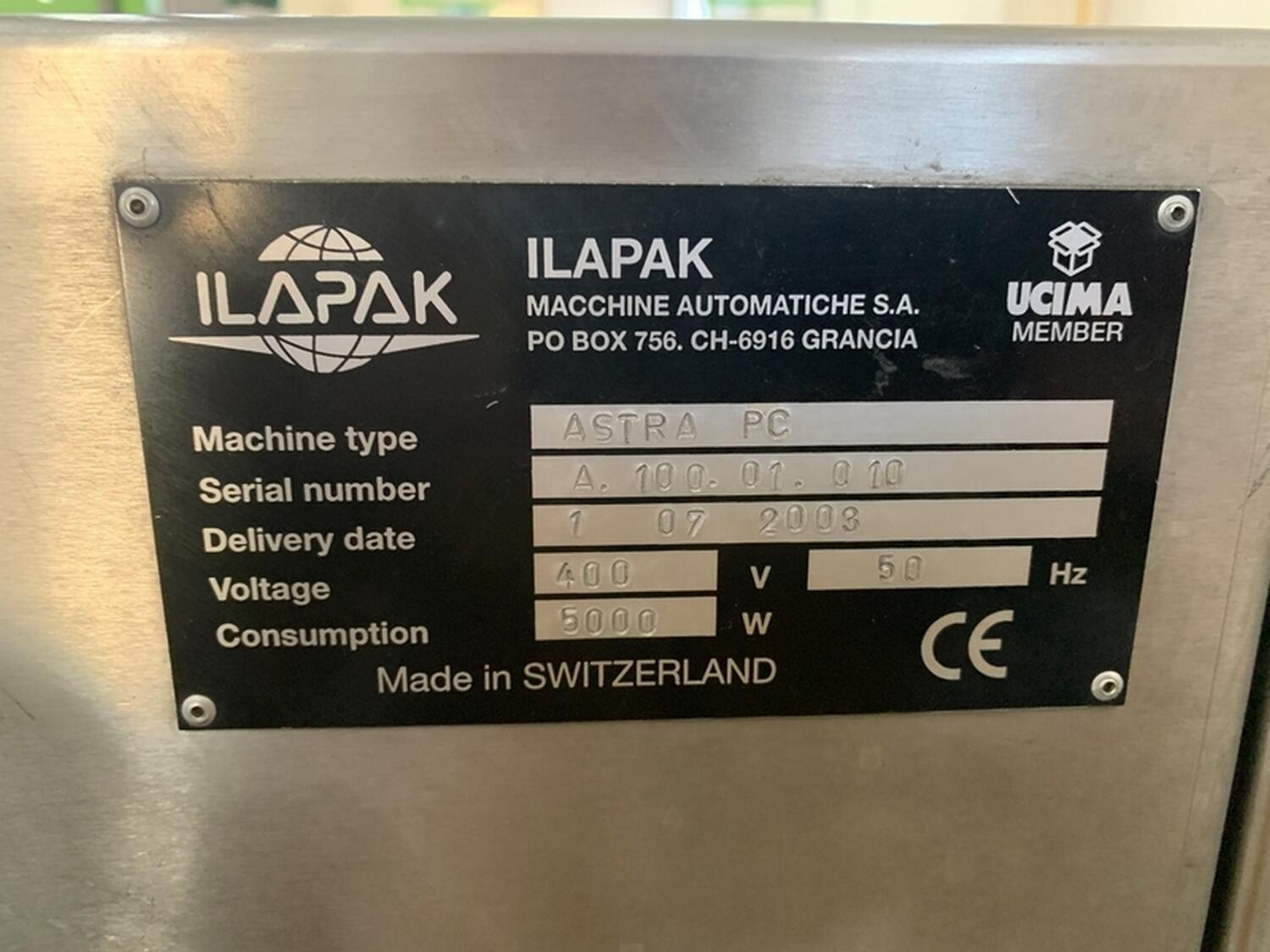 Lotto Confezionatrice flow pack Ilapak Astra PC