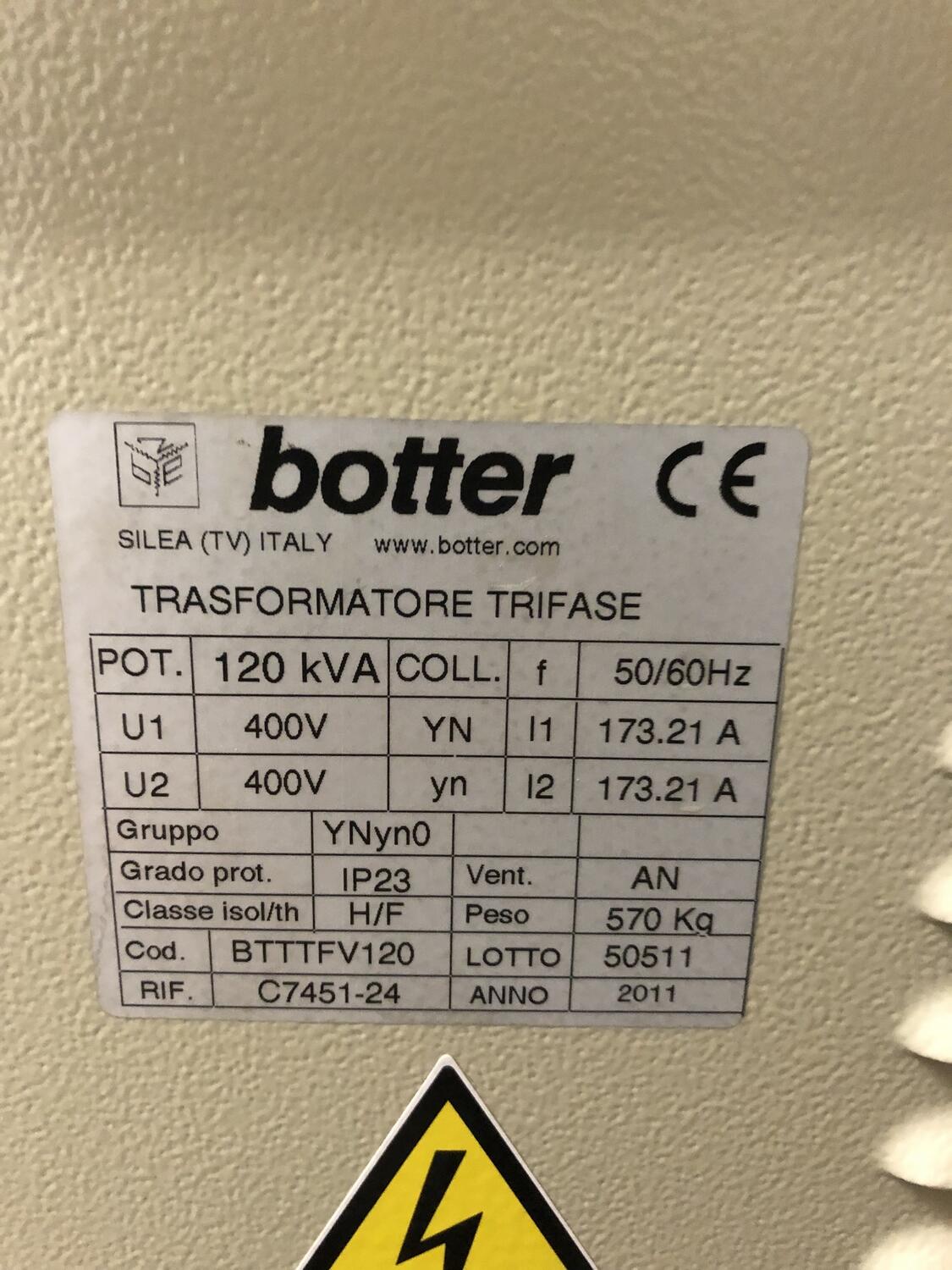 Lot Three-phase transformer Botter