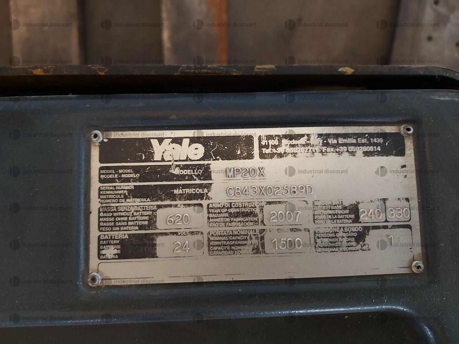 Lotto Transpallet elettrico Yale MP20X