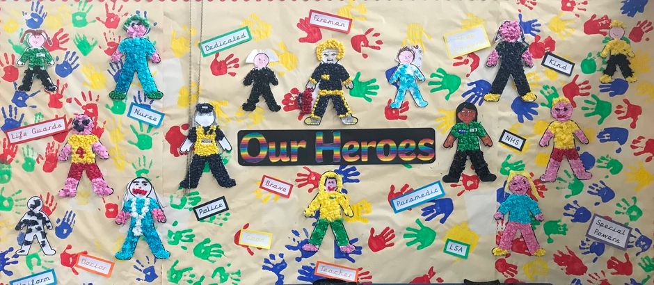 Children of keyworkers make special display at school in Brentwood ...