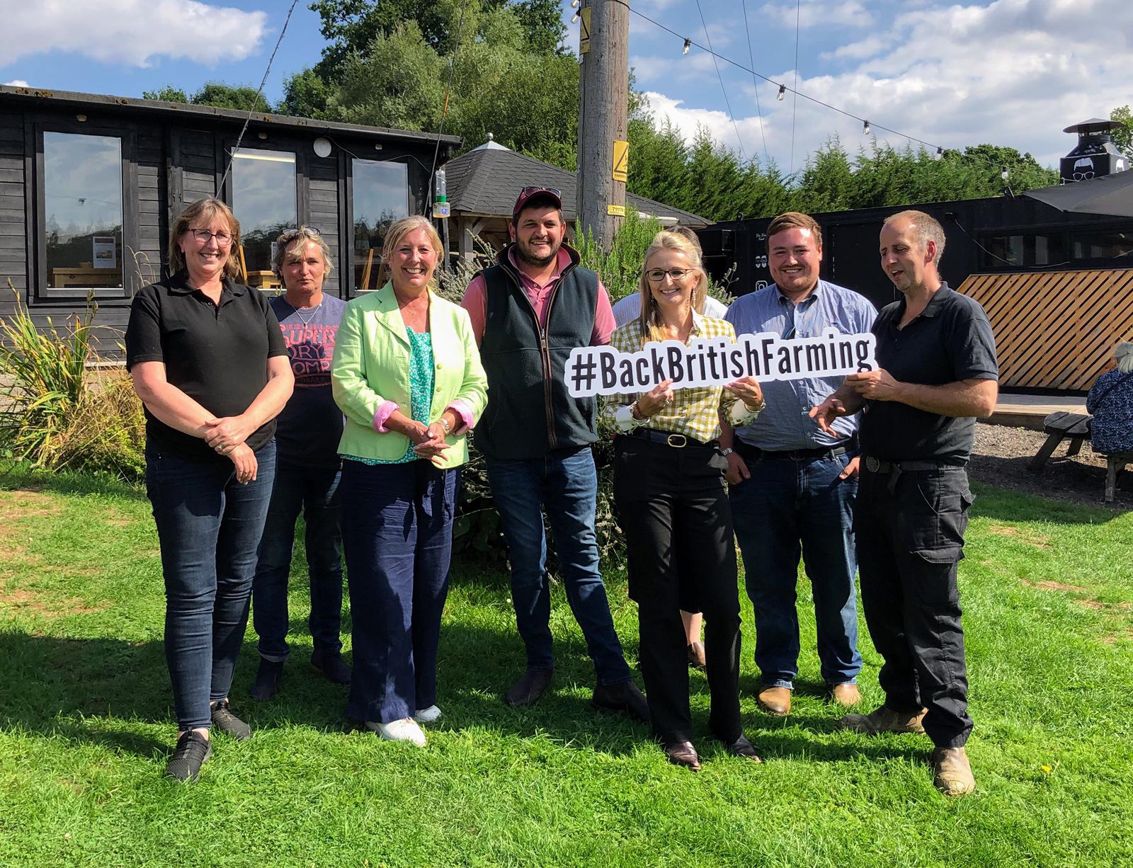 Julie Marson MP discusses agricultural issues at Foxholes Farm near ...