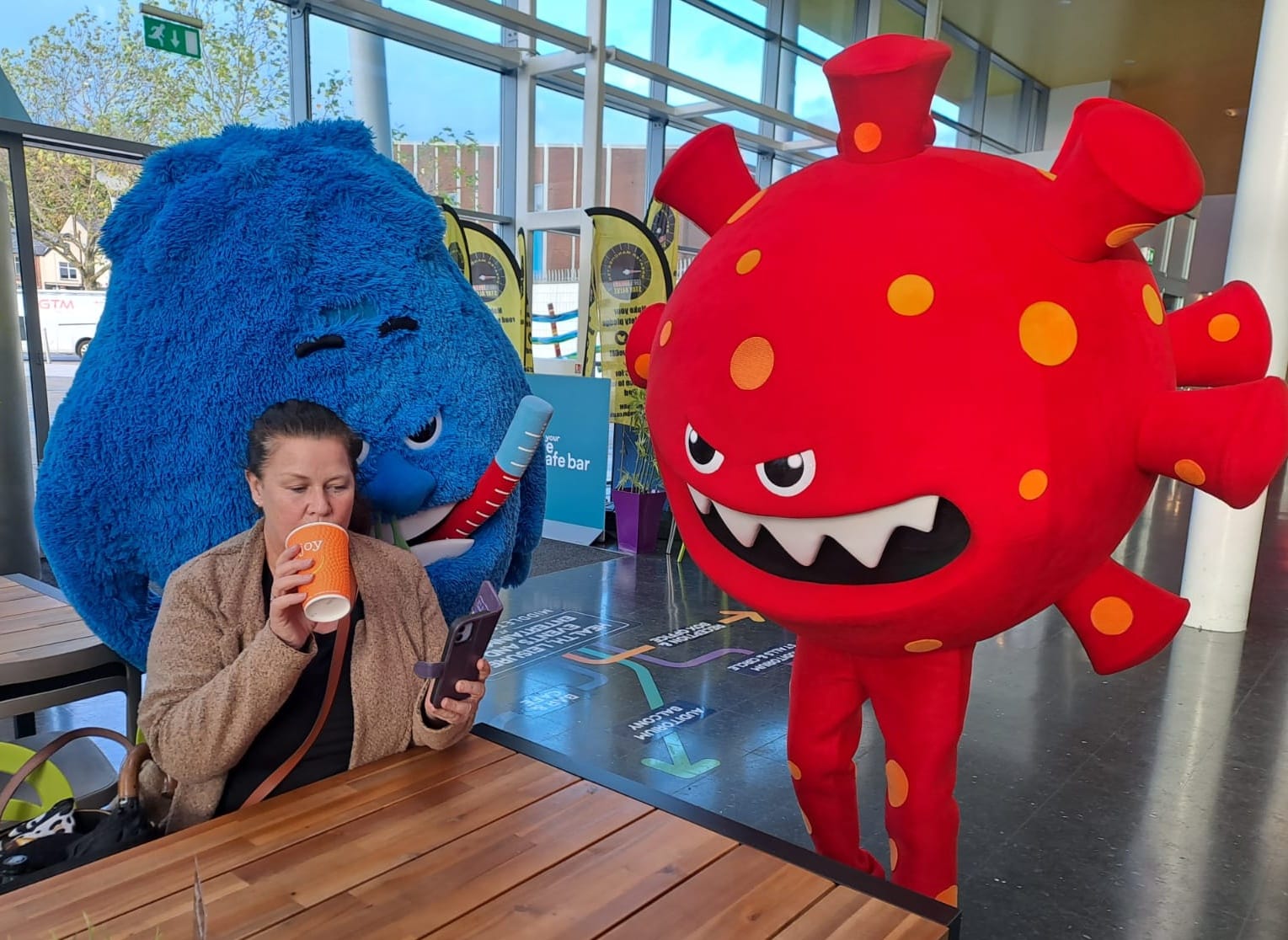 Covid and Flu 'monsters’ visit Middleton to highlight danger of ...