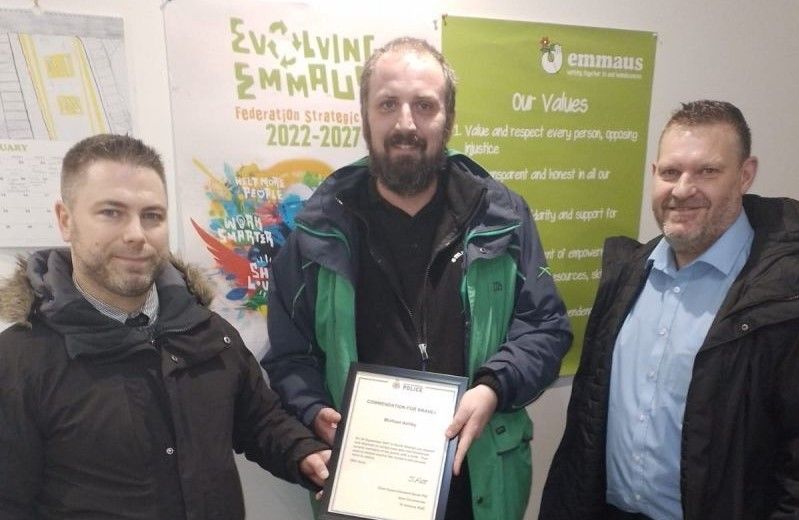 Police present commendation to South Shields Emmaus resident for ...