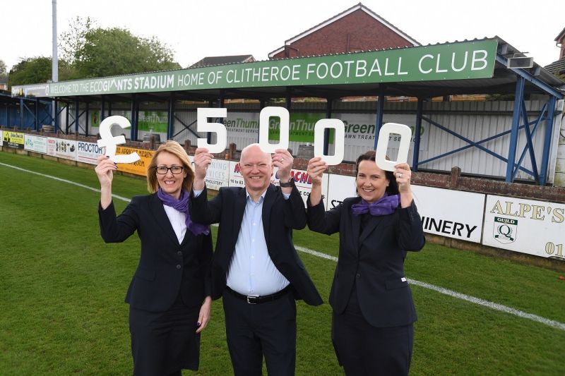 Boost for Clitheroe FC following £5,000 donation | InYourArea Community