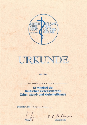 Dr. med. dent. Thomas Verbeck - Zahnarzt, Oralchirurg in Ratingen