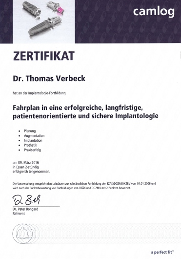 Dr. med. dent. Thomas Verbeck - Zahnarzt, Oralchirurg in Ratingen
