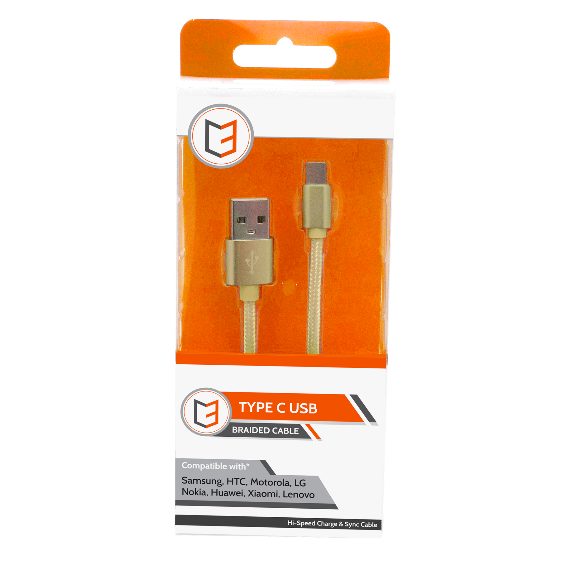 C3 Braided Usb - Type C Cable Black 1m (C3-02619)