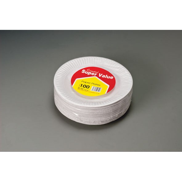 18cm Paper Plates Super Value 100s (V18PL100)