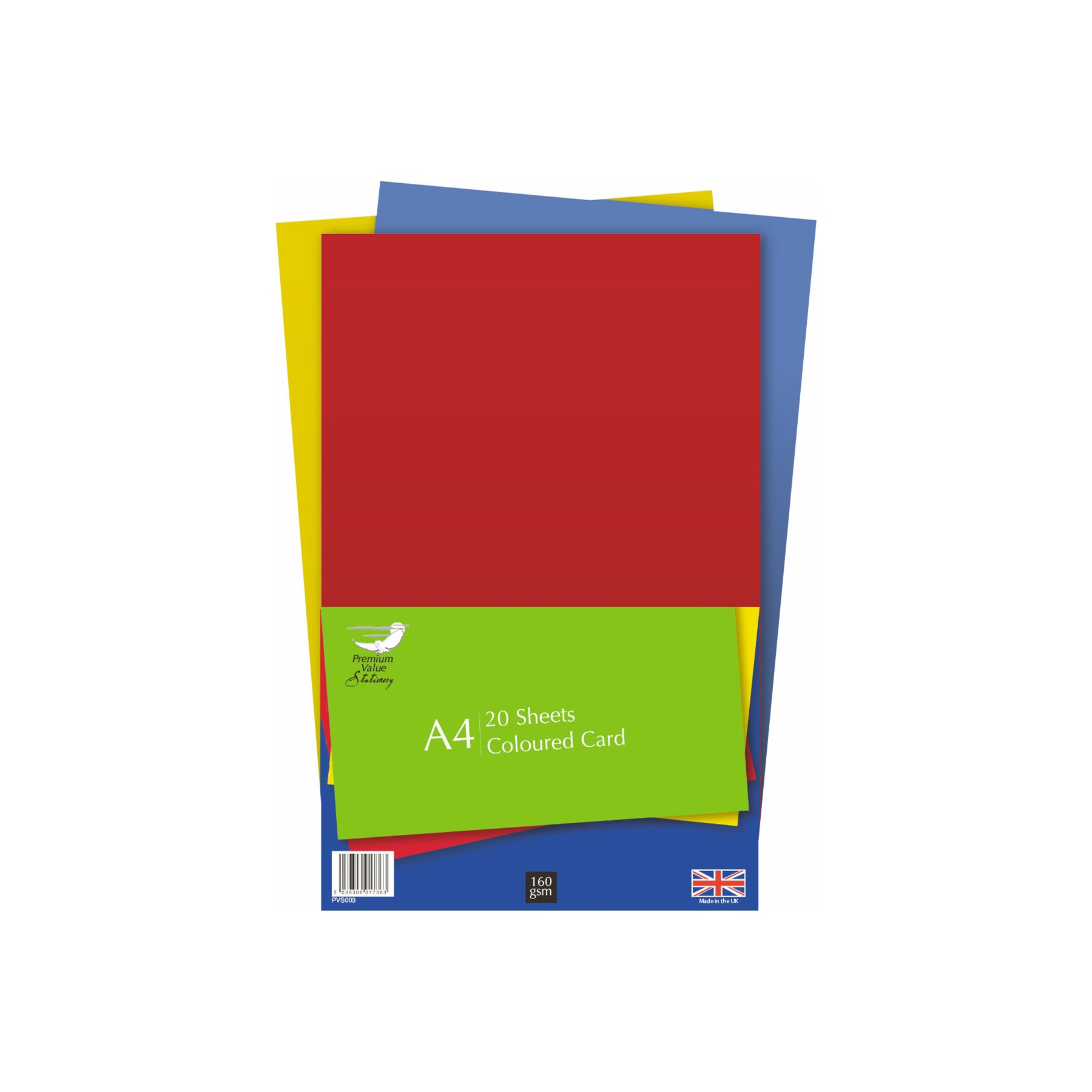 Coloured Card 20sheet A4 (PVS003)