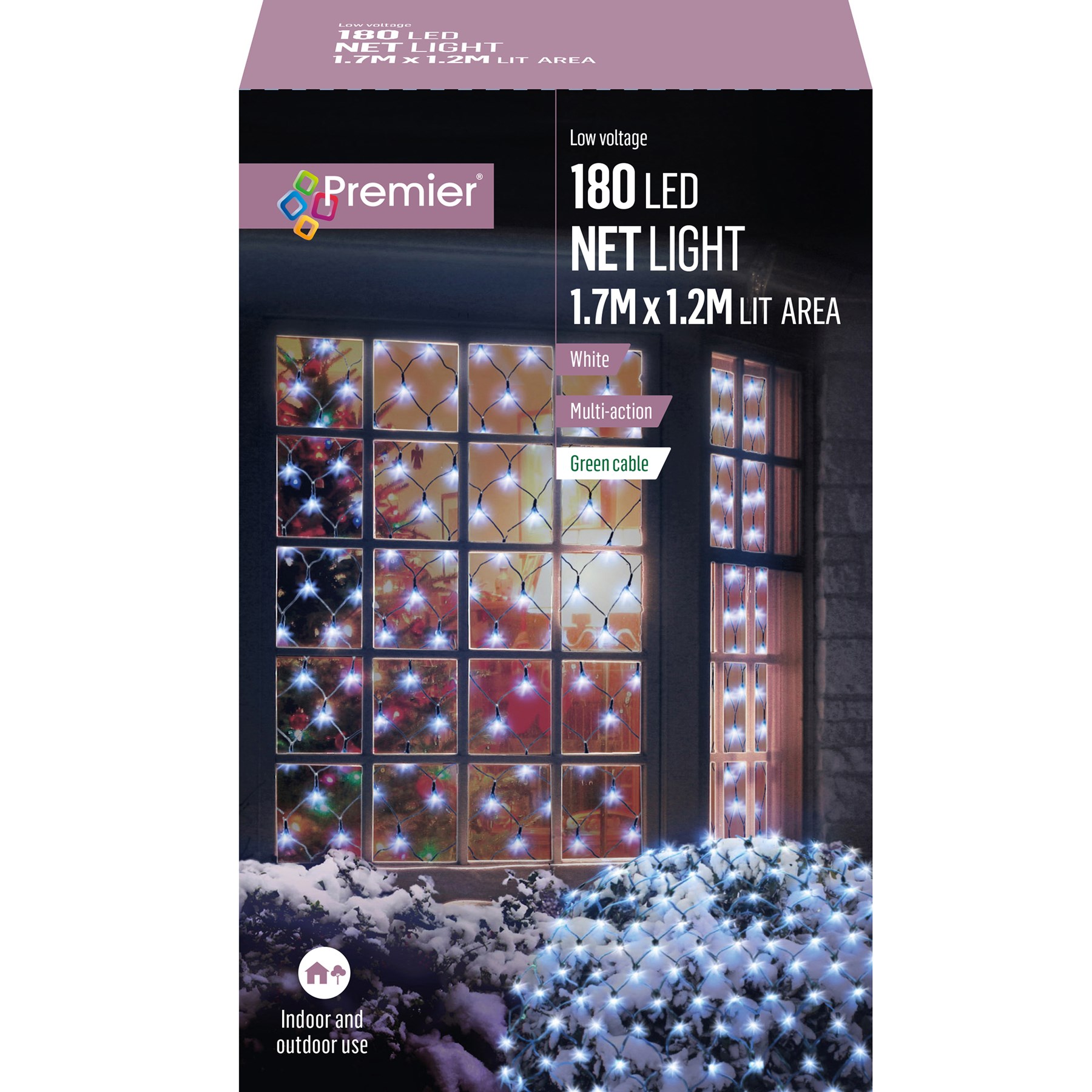 Premier 180 Led M/a Led Net Lights 1.75x1.2m White (LV122741W)
