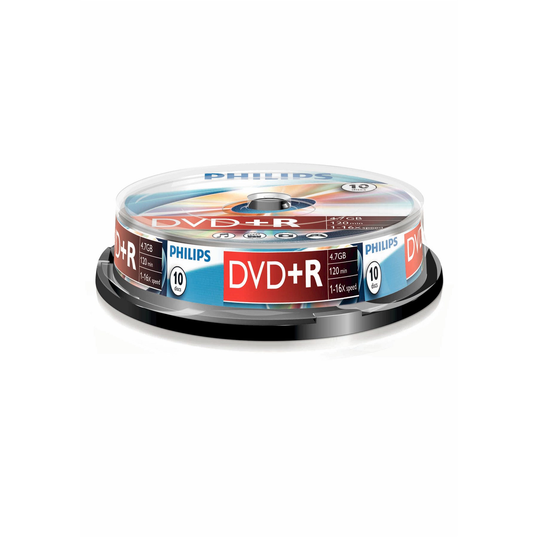 Philips 10 Disc Recordable Dvd+r Spindle (PHIDVD+R10CB)