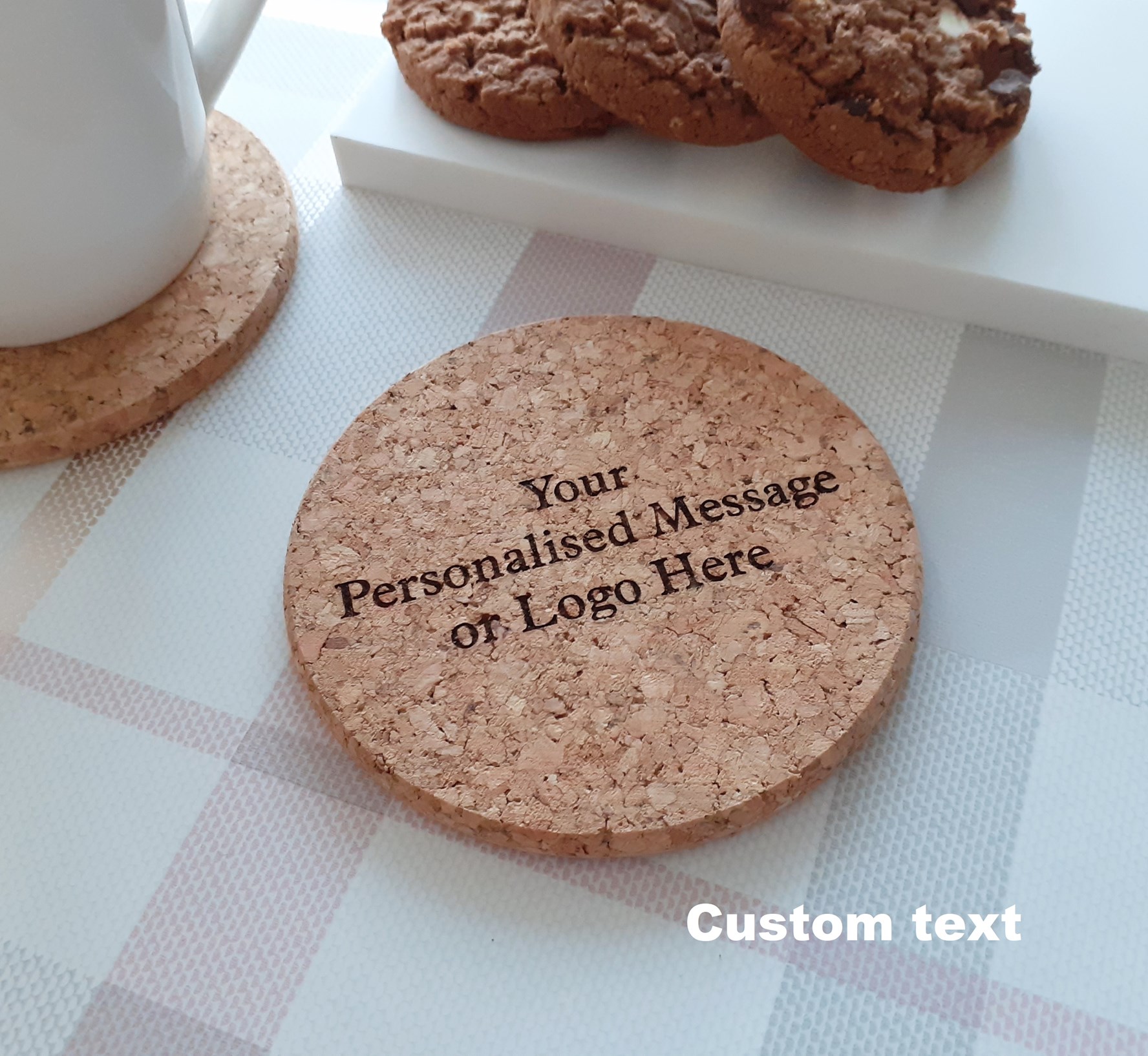 Cork Coaster - Round - Personalised