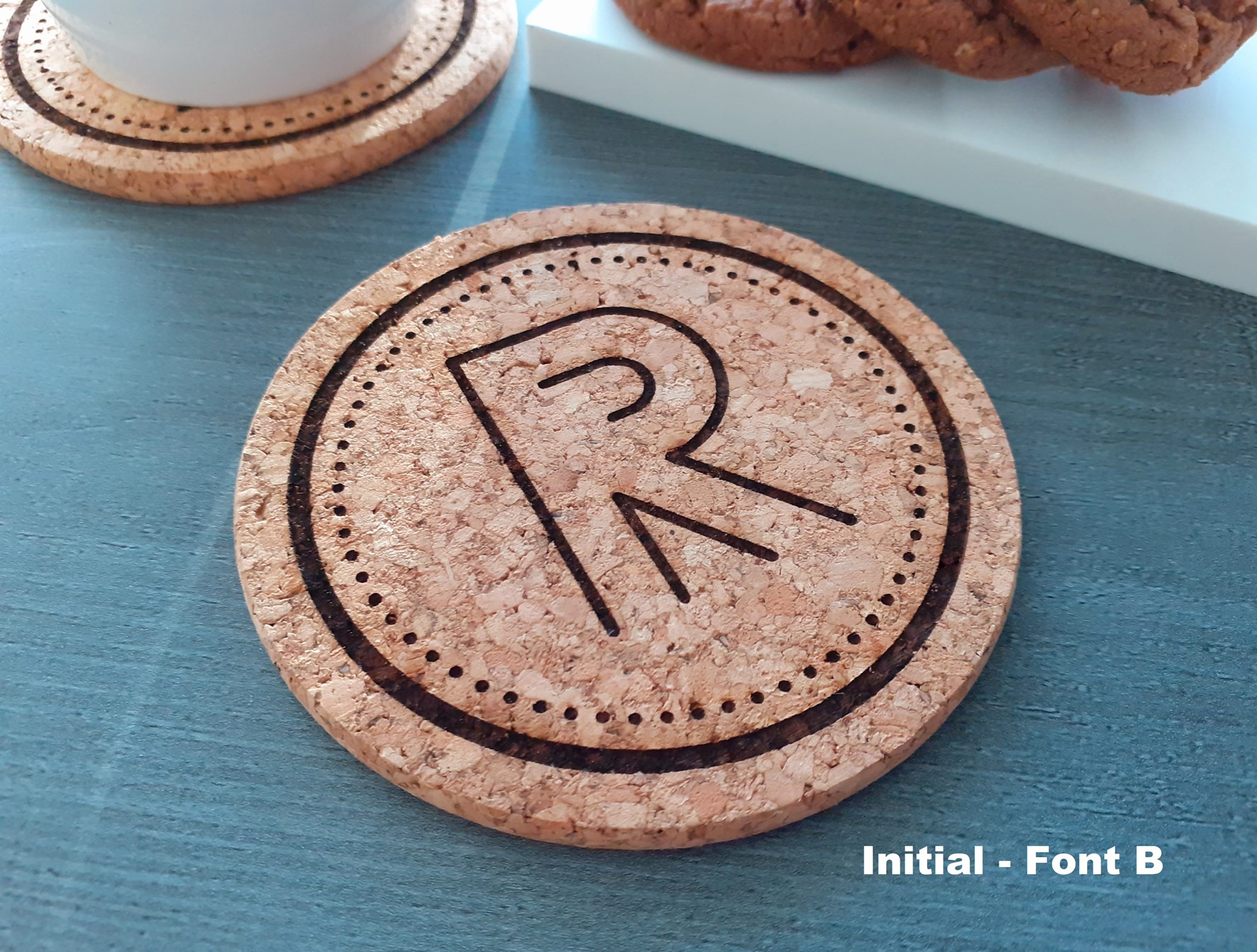 Cork Coaster - Round - Personalised