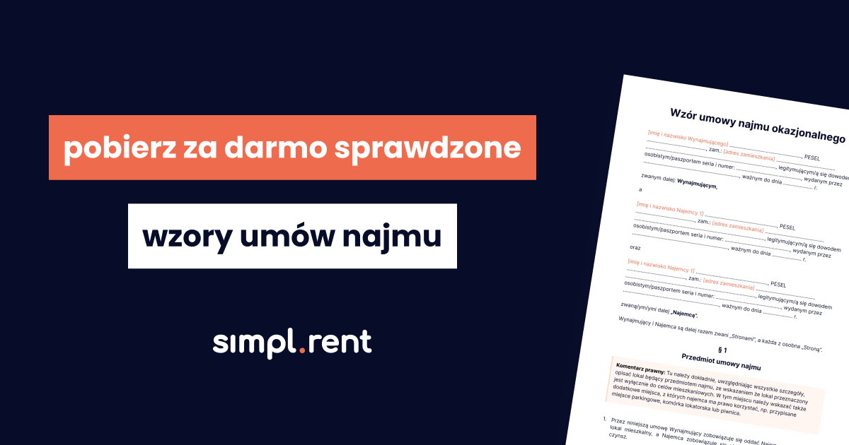 Odbierz wzór umowy najmu mieszkania i najmu okazjonalnego