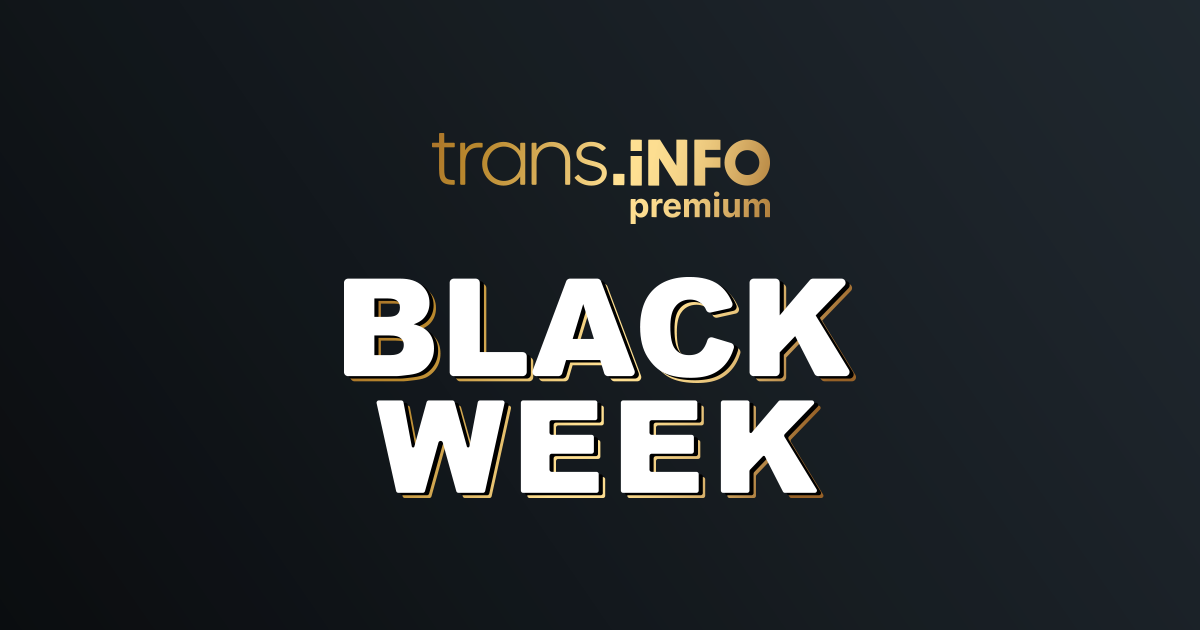 Promocja Black Week - subskrypcja trans.iNFO premium za 184,44 zł brutto rocznie