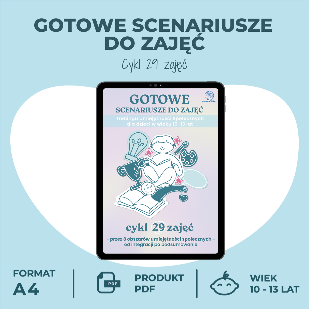 Gotowe scenariusze do zajęć TUS dla dzieci w wieku 10-13 lat.