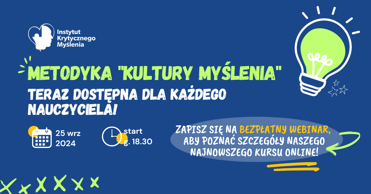 Metodyka kultury myślenia - Zapisz się na webinar