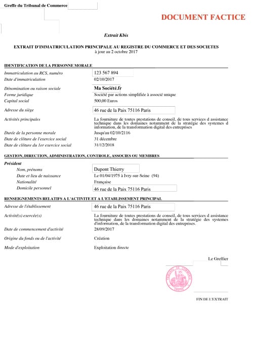 Qu est ce que le kbis d une entreprise