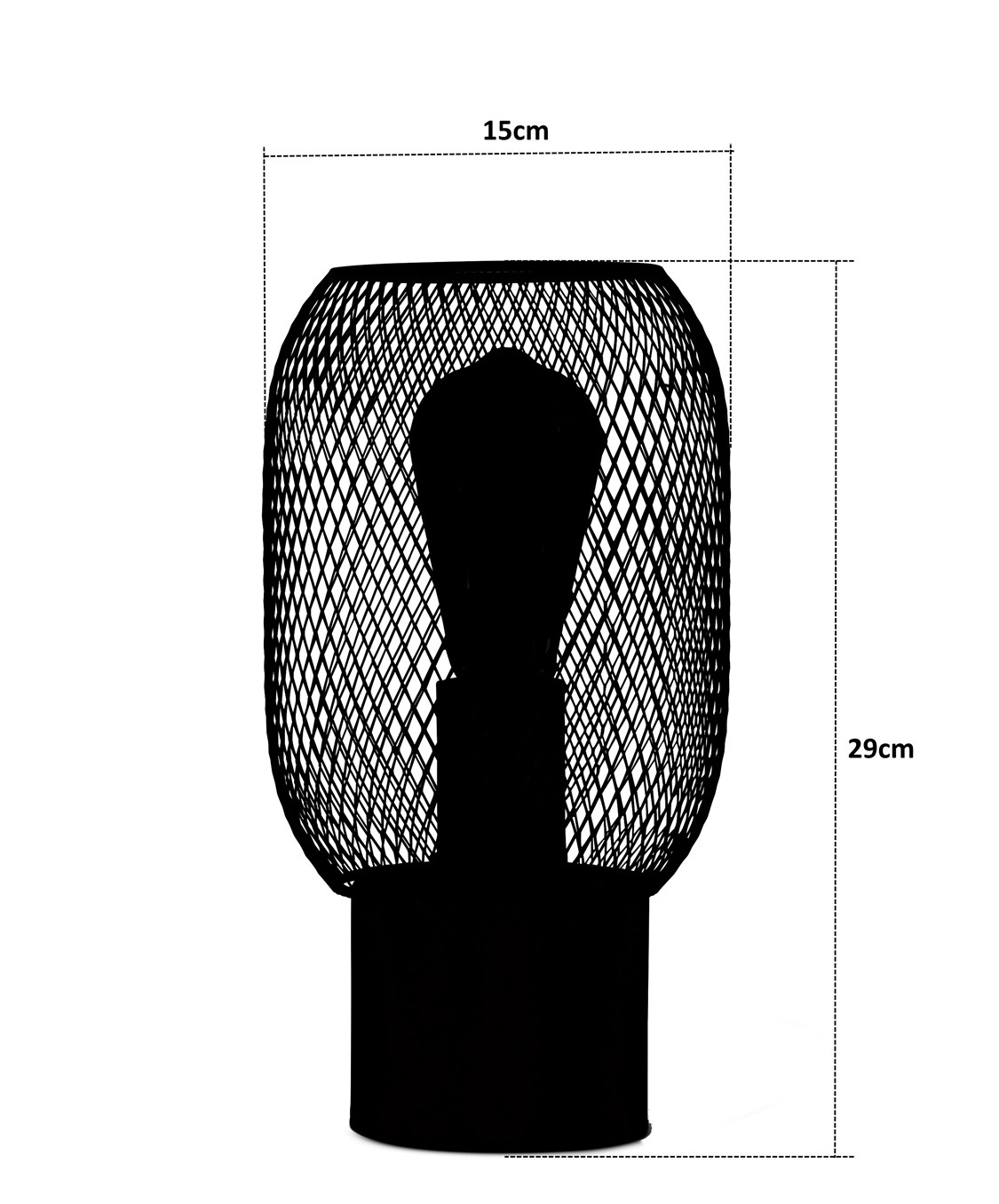 Ringtown Modern Black Wire Mesh Industrial Style Table Lamp