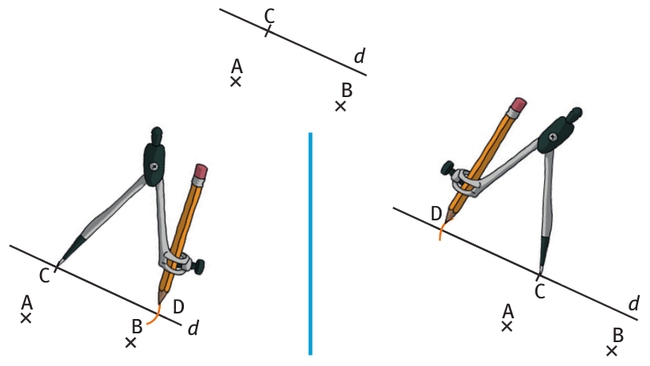 Compas et règle graduée