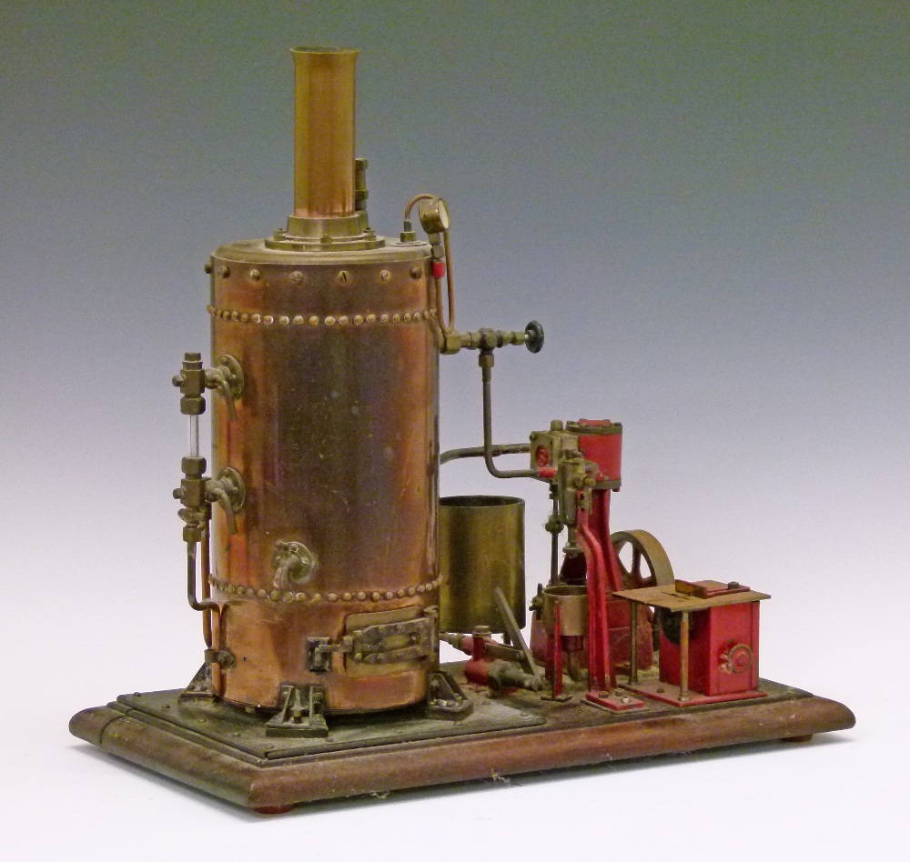Vintage model live steam plant, the engine with 7.5cm flywheel ...