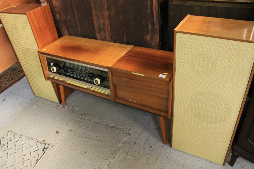 1950s rigonda-symphony radiogram with two matching speakers