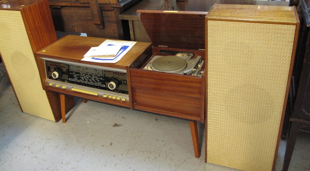 Vintage Rigonda Symphony system sapele cased radiogram with record deck ...