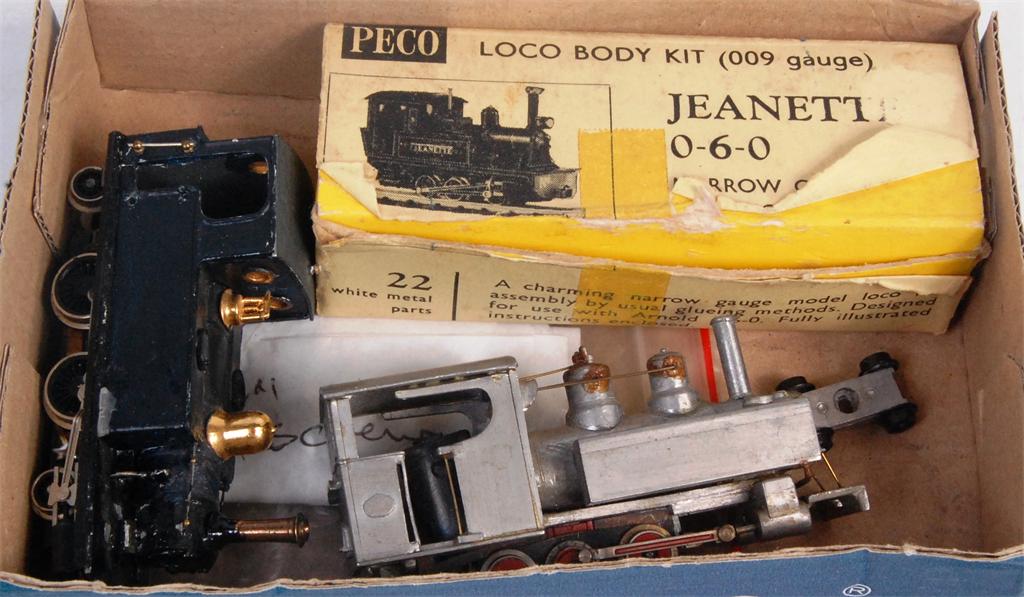 An unmade Peco 009 white metal `Jeanette` 0-6-0 tank engine kit (G-BG ...