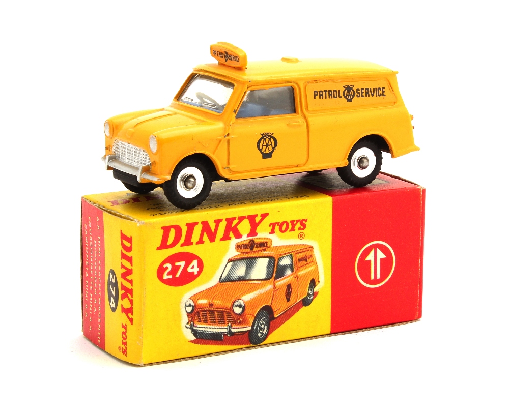 A Dinky Toys 274 AA Mini Van, yellow body and roof, `Patrol Service ...