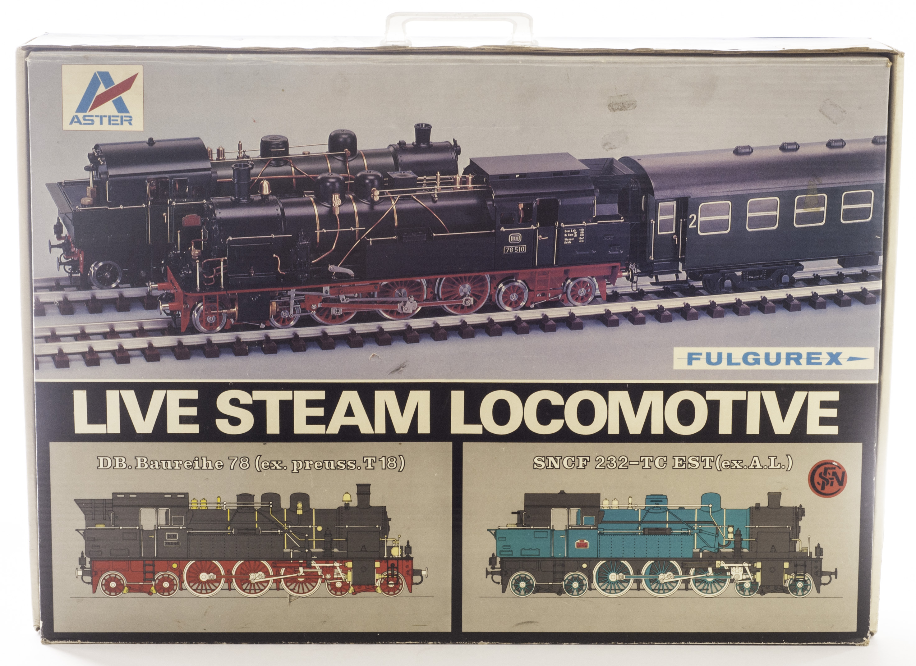 An Aster Fulgurex Gauge I Live Steam SNCF 232-TC EST (Ex AL) 4-6-4T Locomotive Kit, unmade, in d