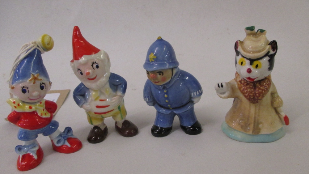 Set of four Wade figures of ` Noddy `, ` Big Ears `, ` Mr Plod ` and ...