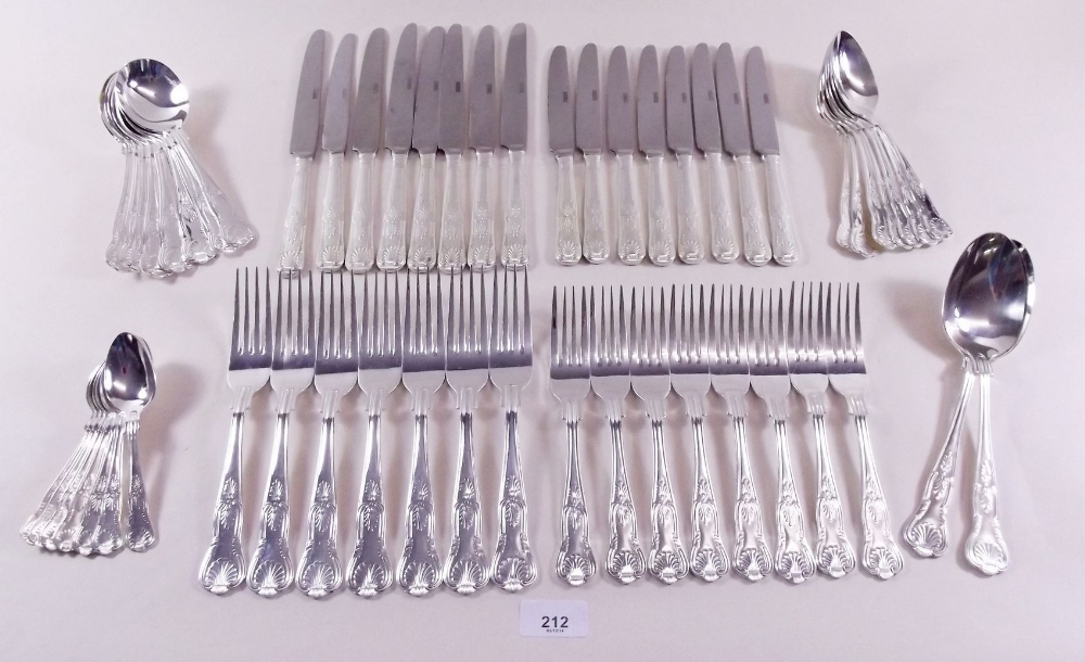 A Viners Kings Pattern silver plated cutlery set