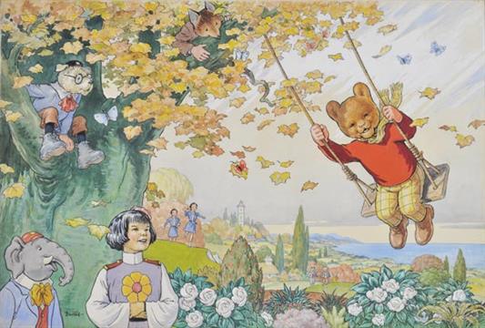 * Rupert Bear. Original cover artwork for the Rupert Annual 1961 ...