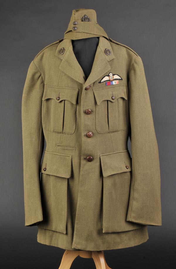*RFC Uniform. A Royal Flying Corps Officer`s tunic, with four brown ...