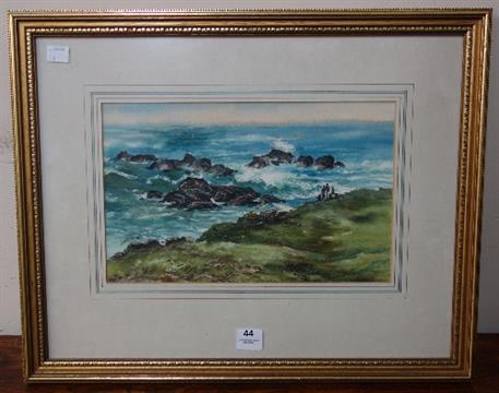 Della Riley, Too Early for the Sun, watercolour, framed