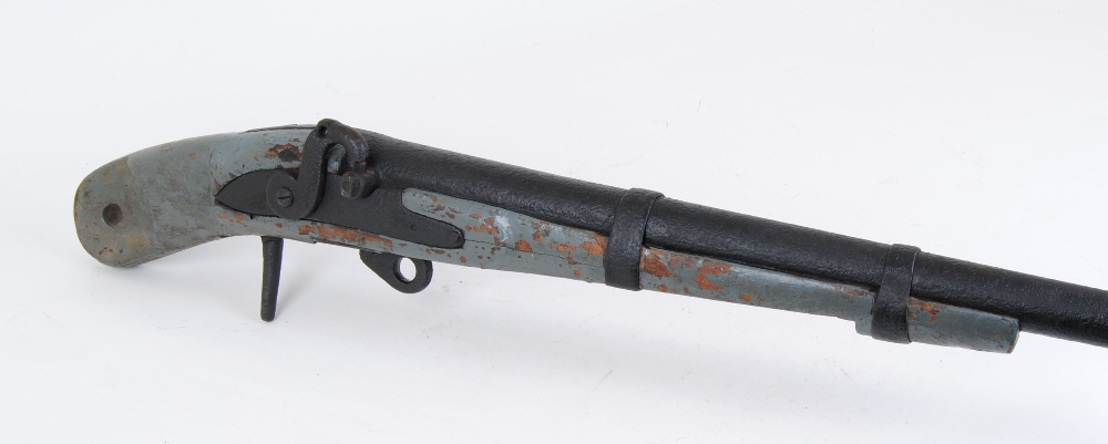 Lincolnshire percussion punt gun with 6 ft 6ins barrel, flared muzzle ...