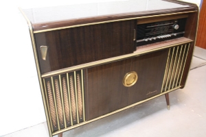 Vintage Blaupunkt Arkansas radiogram with record player and drinks cabinet