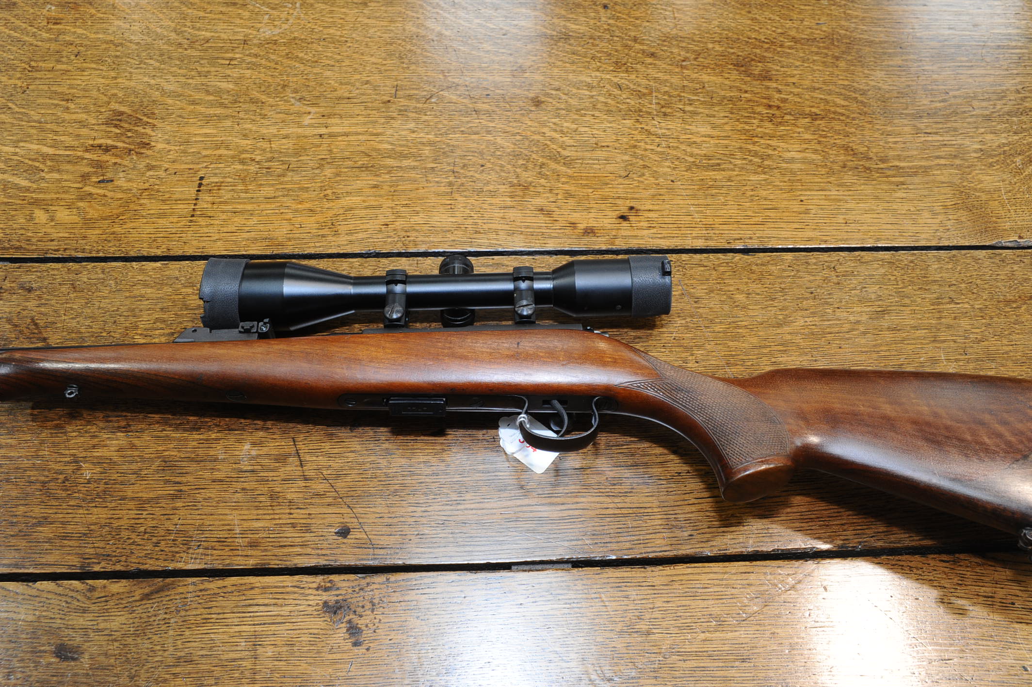 A Bruno 0.22 LR rim fire bolt action rifle, with five shot magazine ...