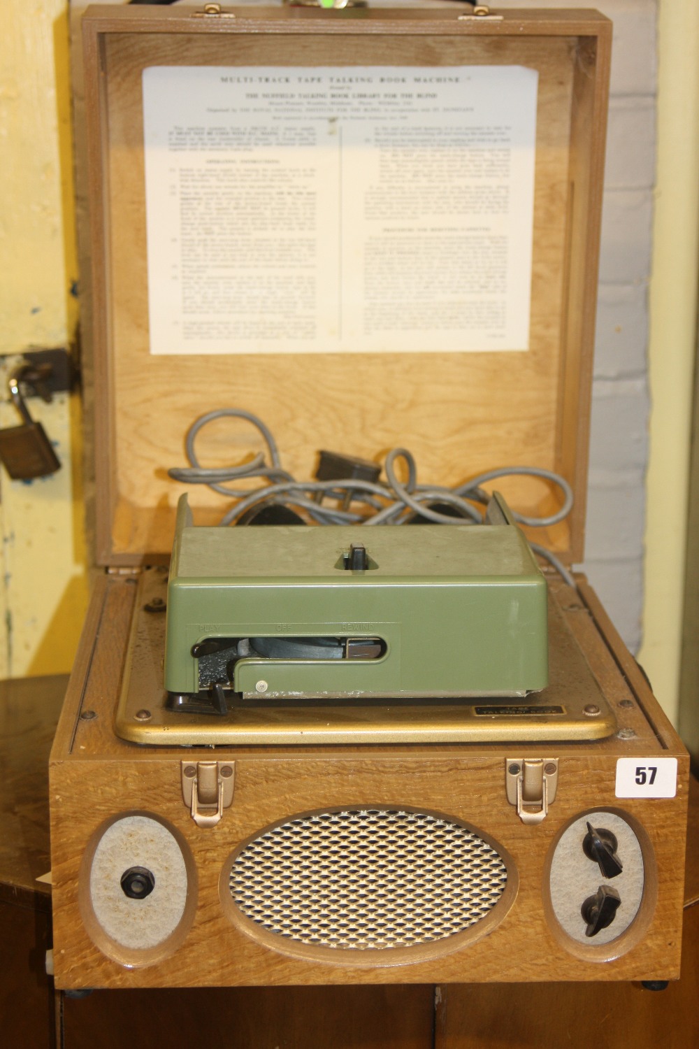 CLARKE AND SMITH MFG CO LTD-MULTI TRACK TAPE TALKING BOOK MACHINE FOR ...